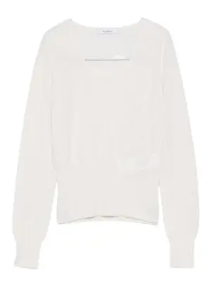 Max Mara MAX MARA Ribbed Scoop Neck Pullover Multicolor