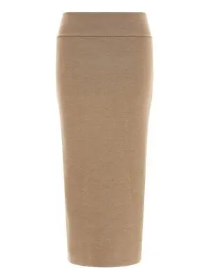 Jacquemus La Jupe Maille Doppio Midi Skirt - Cream