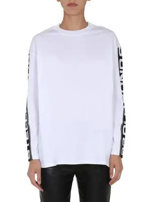 Stella McCartney Stella Mccartney Unisex Round Neck T-Shirt White