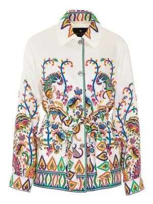Etro Floral Paisley Printed Jacket - White