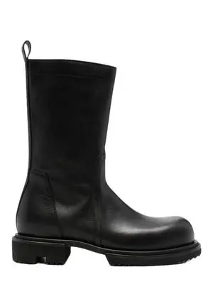 Rick Owens Leather Calf-length Boots - Black