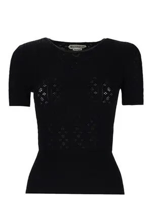 JW Anderson Pointelle T-shirt - Black