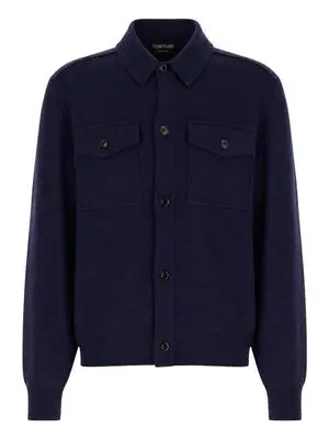 TOM FORD Button Detailed Classic Collar Shacket - Multicolor