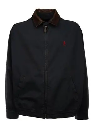 Prada PRADA Leather Trimmed Zip Up Jacket Multicolor