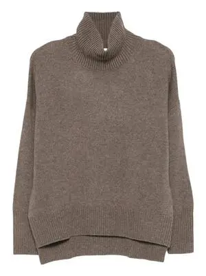 LISA YANG Cashmere Turtleneck Pullover - Brown