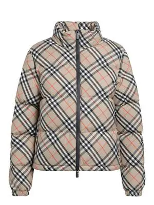 Burberry Check Ambleside Down Jacket - Cream