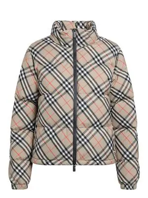 Burberry Check Ambleside Down Jacket - Cream
