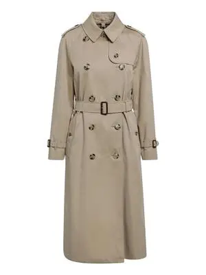 Burberry Waterloo Long Cotton Gabardine Trench Coat - Cream
