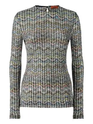 Missoni Zigzag Knit Jumper - Blue