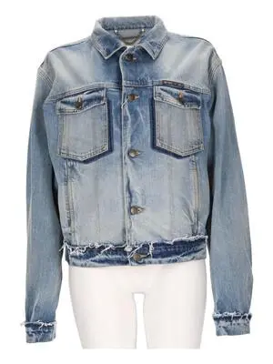 MAISON MARGIELA Cotton Denim Jacket - Blue
