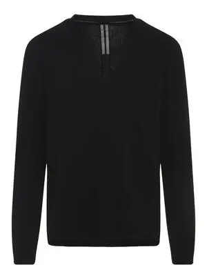 Rick Owens RICK OWENS Oversized Extreme V-Neck Pullover Black