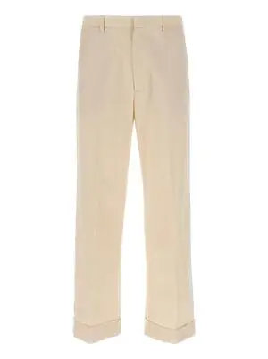 Valentino Garavani Turn-up Trousers - Cream