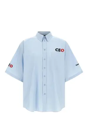 Balenciaga Ceo Uniform Logo' Shirt - Blue