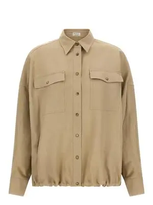 Brunello Cucinelli BRUNELLO CUCINELLI Fluid Twill Shirt Cream