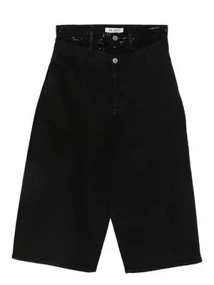 Attico Denim Cropped Jeans - Black