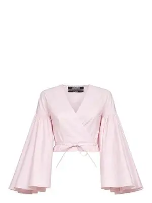 Jacquemus JACQUEMUS The Paysan Ruffled Wrap Top Multicolor