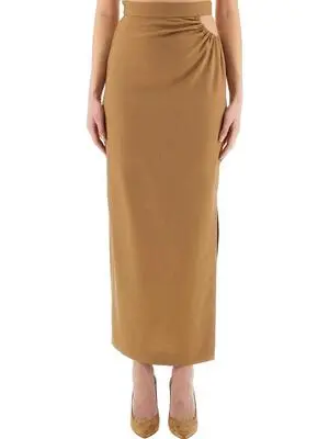 Max Mara MAX MARA Navona Long Skirt Cream