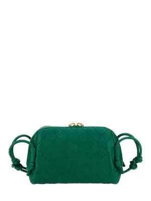 Bottega Veneta Woven Leather Concert Pouch - Green