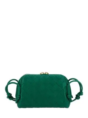 Bottega Veneta Woven Leather Concert Pouch - Green