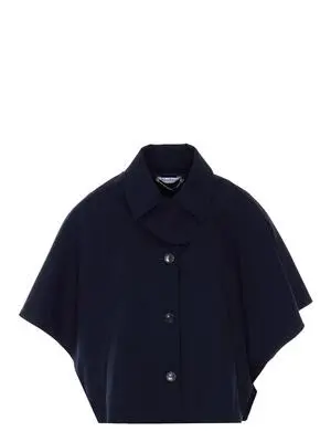 Max Mara MAX MARA Paggio Drip-Proof Gabardine Hood Blue