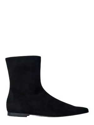 TOTEME Zipped Suede Chelsea Boots - Black