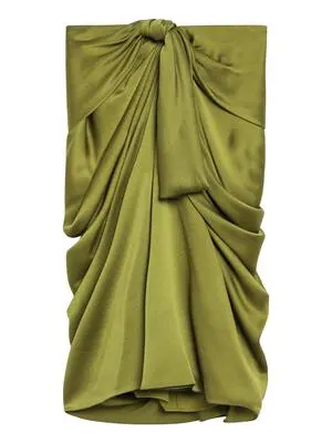 Chloé Draped Silk Skirt - Green