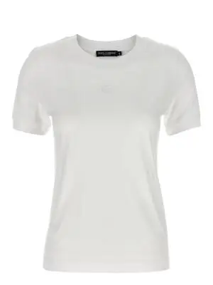 Dolce & Gabbana Logo Embroidery T-shirt - White