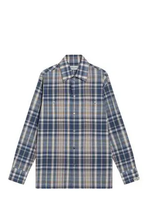 GOLDEN GOOSE Indigo Blue Checked Shirt - Multicolor