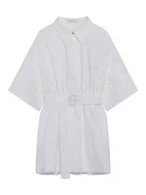 Givenchy Givenchy Mini Chemisier Dress In White Poplin Women White