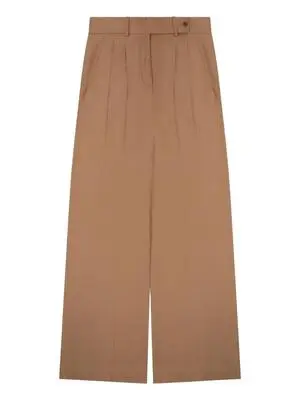 Alberta Ferretti Wide Leg Tailored Pants - Cream
