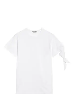 JW Anderson Knotted-sleeve Jersey T-shirt - White