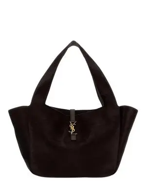 Saint Laurent SAINT LAURENT Calf Hair Le 5 Ã  7 Bea Shopping Bag Brown