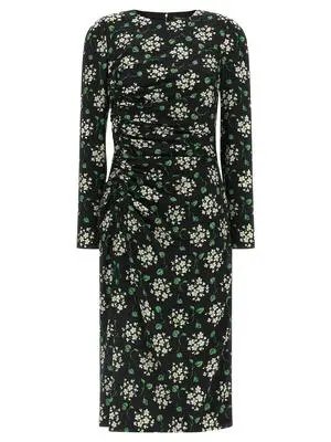 Dolce & Gabbana Silk Charmeuse Midi Dress - Black