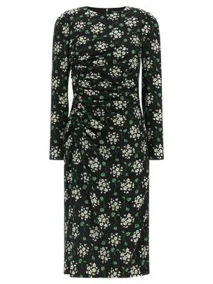 Dolce & Gabbana Silk Charmeuse Midi Dress - Black
