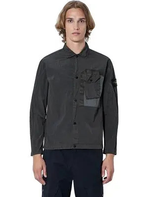 Stone Island Technical Overshirt With Patch Pocket - Gray