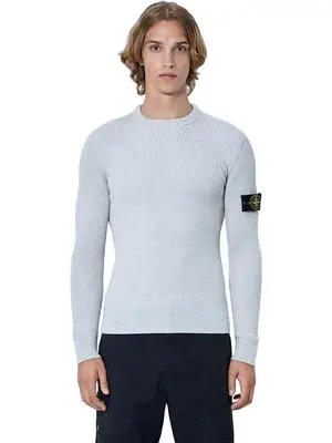 Stone Island Ribbed Crewneck Sweater - Gray