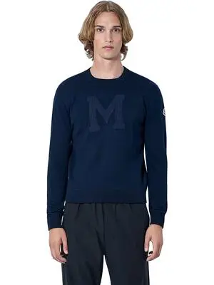 Moncler Embroidered Logo Sweater - Blue