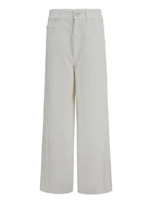 Brunello Cucinelli High-rise Palazzo Jeans - Cream