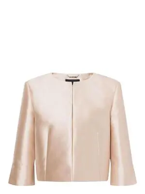 Alberta Ferretti Mikado Jacket Cream