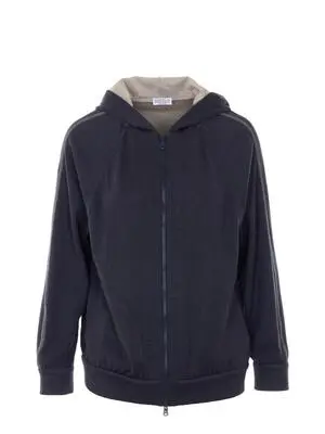 Brunello Cucinelli Zipped Sweatshirt - Gray
