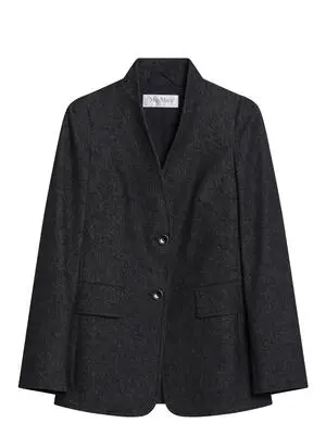 Max Mara Cotton Denim Effect Jacket - Blue