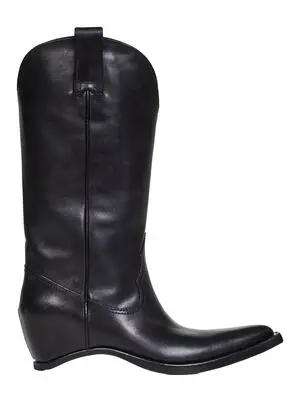 MAISON MARGIELA Black Heel-less Western Boots - Multicolor