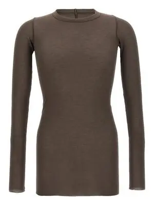 Rick Owens Rib Ls T' T-shirt - Gray