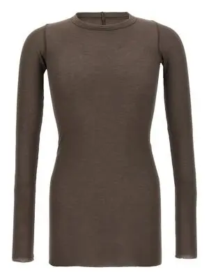 Rick Owens Rib Ls T' T-shirt - Gray