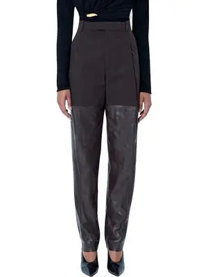 Bottega Veneta Contrast Panel Tailored Trousers - Brown