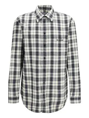 Balenciaga Checked Cotton Flannel Shirt - Multicolor