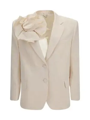 Magda Butrym Floral Cotton And Silk Blazer - Multicolor
