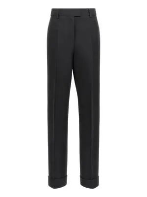 FERRAGAMO Stretched Pleated Trousers - Black