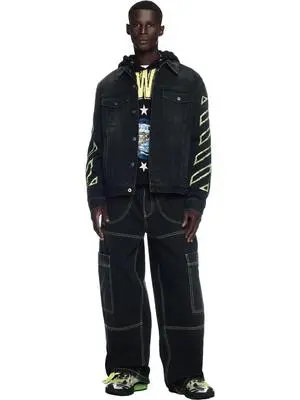 Off-White Irregular Cargo Jeans - Black