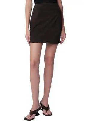 ROTATE BY BIRGER CHRISTENSEN Suede Mini Skirt - Brown